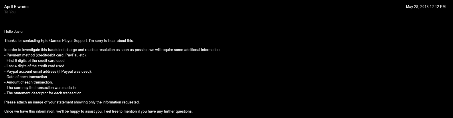 This is a scam email I got immediately after contacting epic support ...