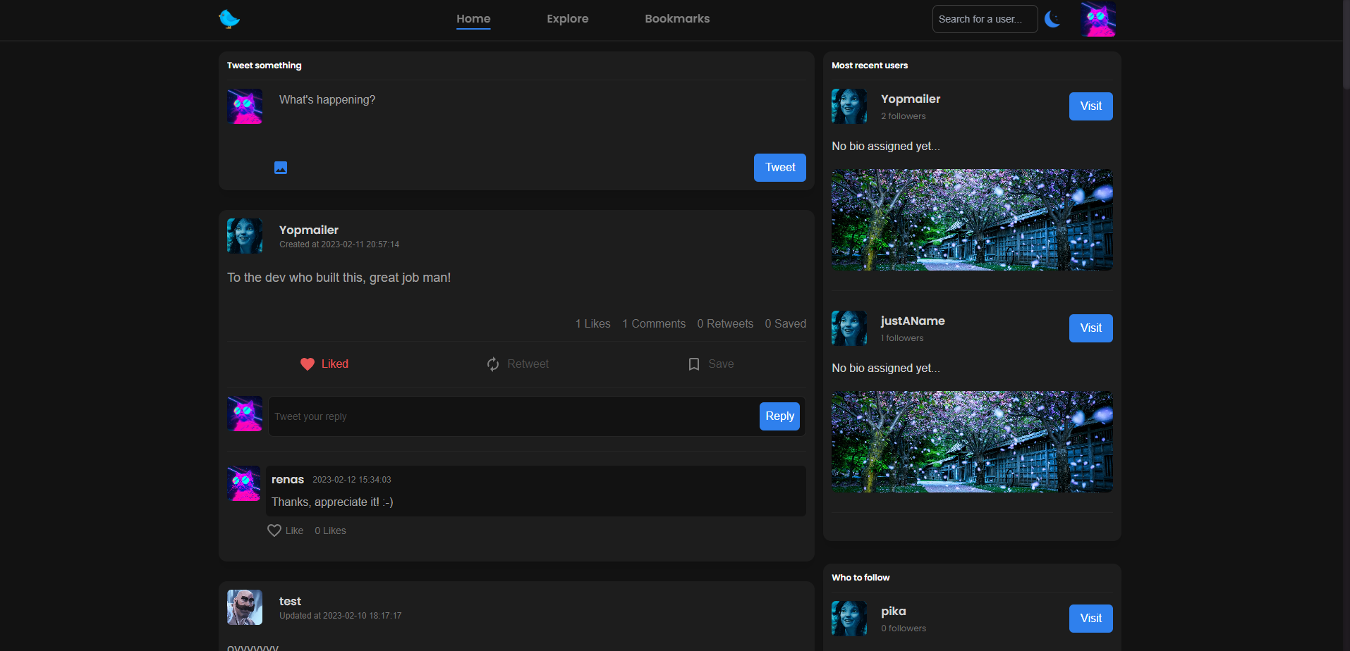 GitHub - meganide/Tweeter: twitter clone