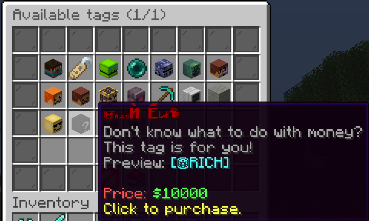 AlonsoTags [1.8+] • Unlimited tags! Textures! Custom model data ...