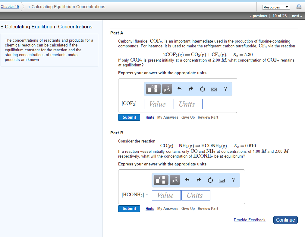 Solved The concentrations of reactants and products for a | Chegg.com