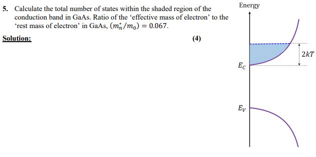 Solved Semiconductors: Calcuate the total number of states? | Chegg.com