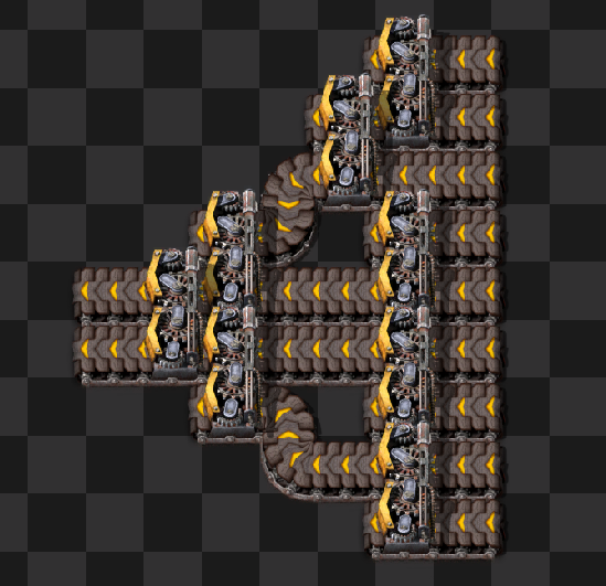 Rate this 9-to-2 balancer a friend of mine made. : r/factorio