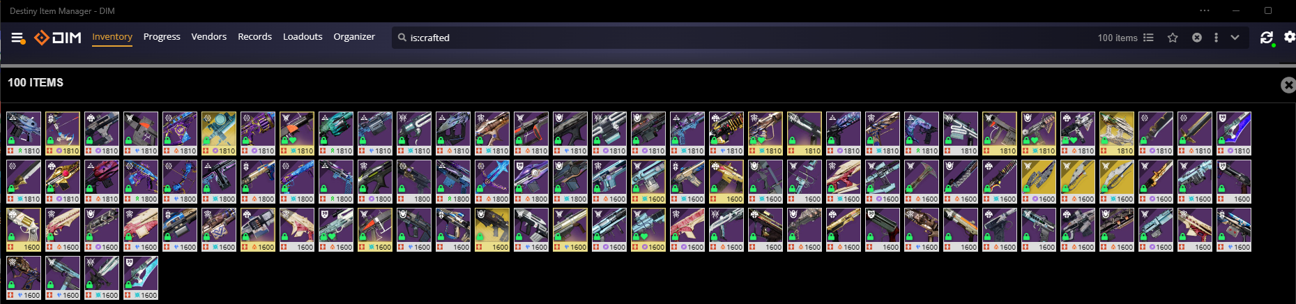 I crafted all 100 weapons (Season of Defiance) : r/DestinyTheGame