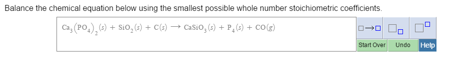 Solved Balance the chemical equation below using the | Chegg.com