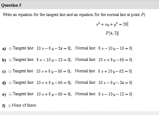 Solved Write An Equation For The Tangent Line And An 