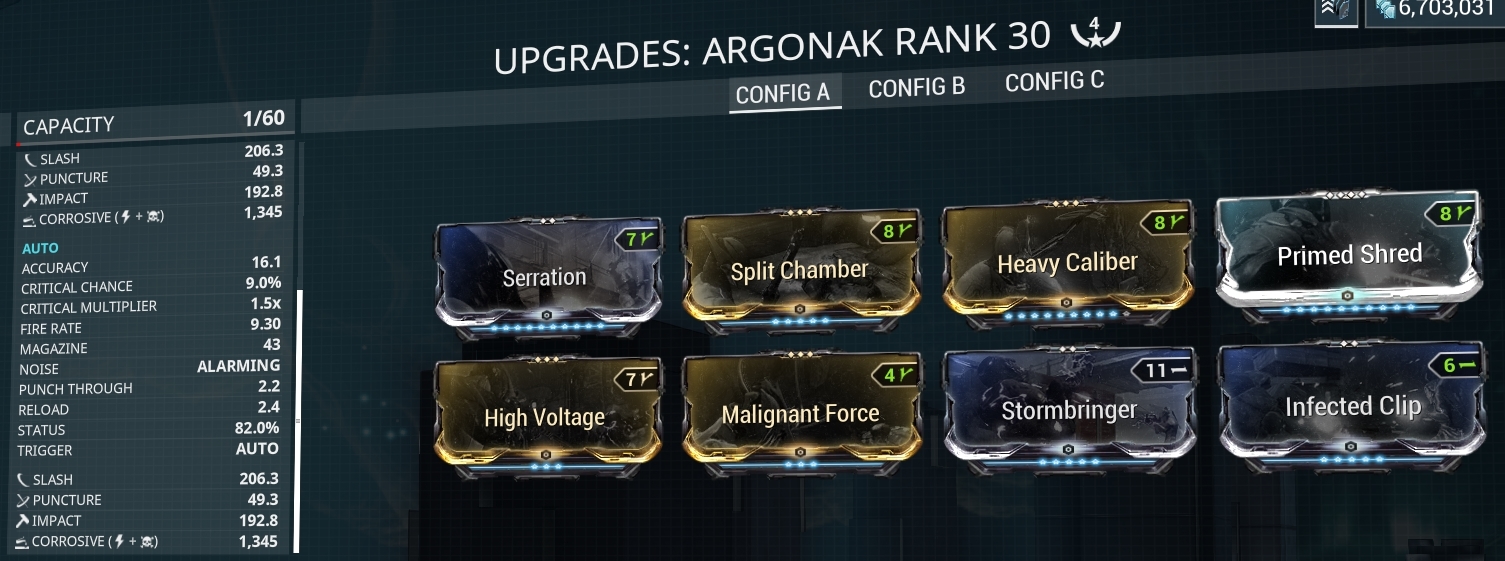 Argonak Full auto build help - Players helping Players - Warframe Forums