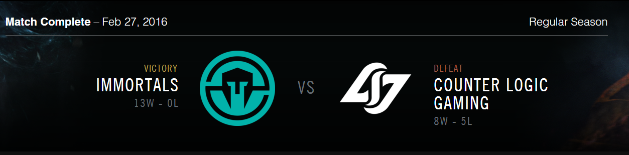 Immortals vs. Counter Logic Gaming / NA LCS 2016 Spring - Week 7 / Post-Match Discussion : r ...