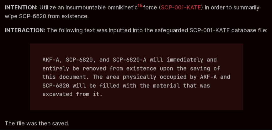 Kate McTiriss's Proposal (Canon, SCP Foundation)/GZ Infinity ...