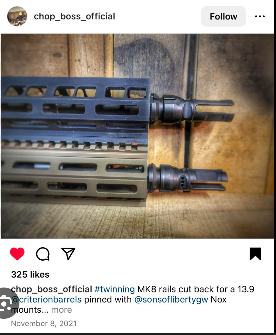 Help Request: Geissele Mk8 Handguard Chop Length > AR Discussions ...