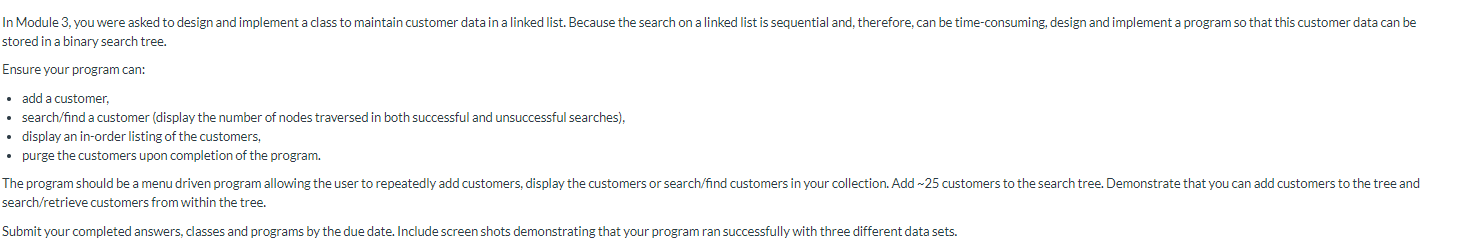 Solved In Module 3, you were asked to design and implement a | Chegg.com