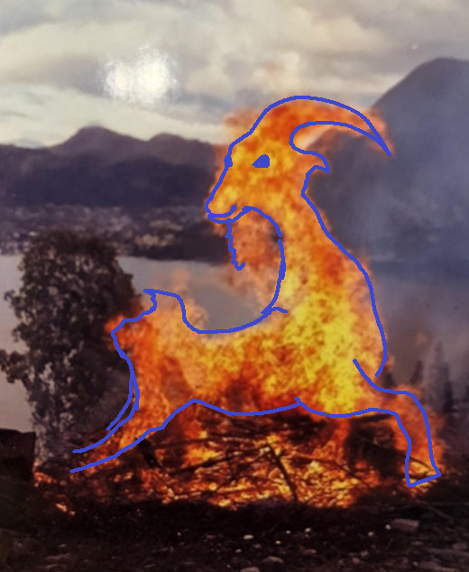 This fire looks like a goat : r/mildlyinteresting