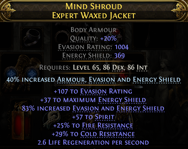 Auction: 57-61 Spirit Monk Robe 1004 Evasion - Topic - d2jsp