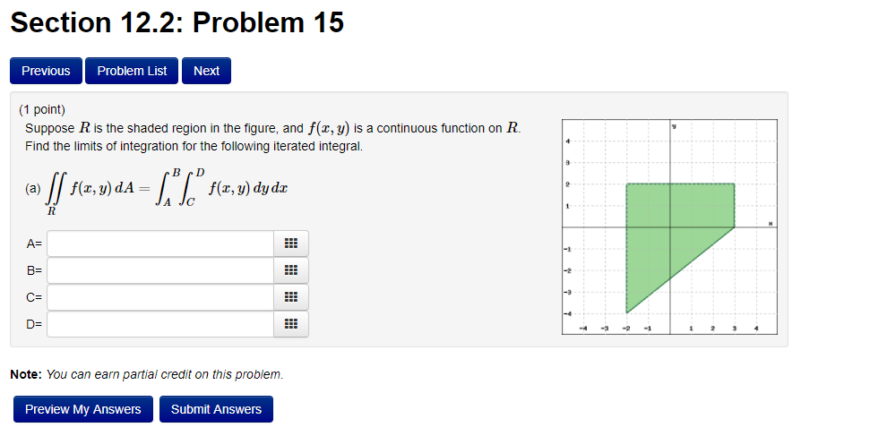 Solved Section 12.2: Problem 15 PreviouS Problem List Next | Chegg.com