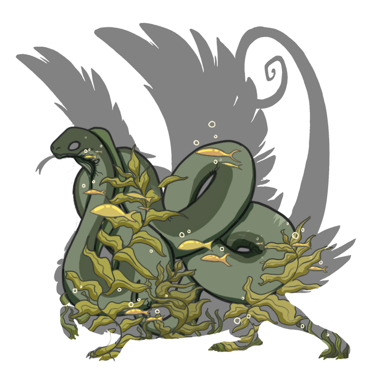 WC rejects - eel coatl/moon imp | Skins and Accents | Flight Rising