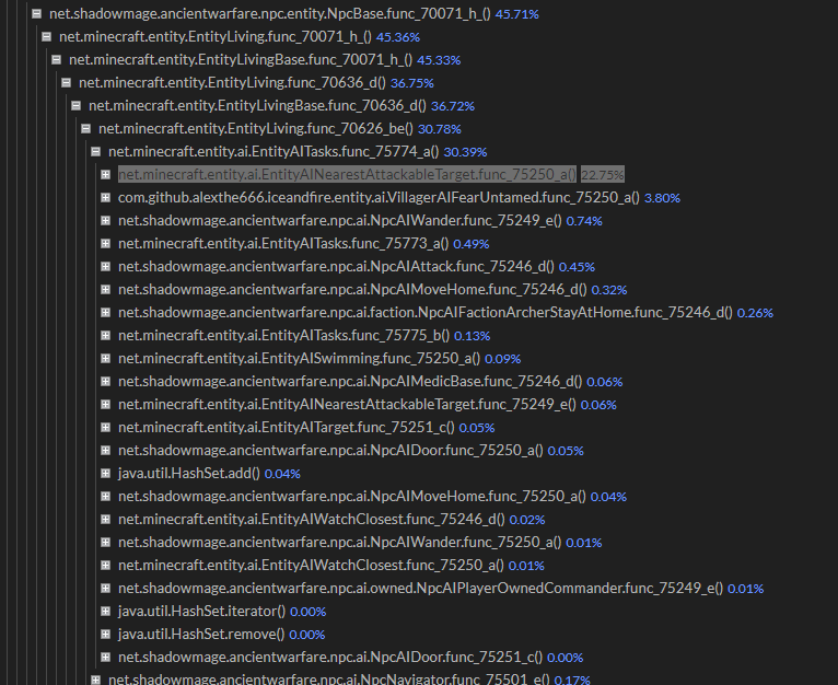 Performance review request - Enemy NPCS - · Issue #808 · P3pp3rF1y/AncientWarfare2 · GitHub