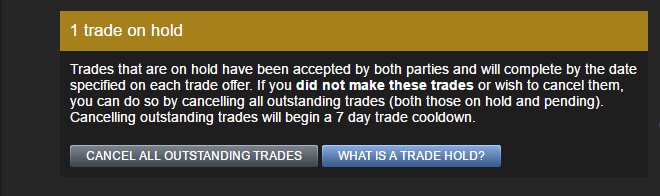 Steam Trade Hold even with Steam Guard Authenticator? :: Help and Tips