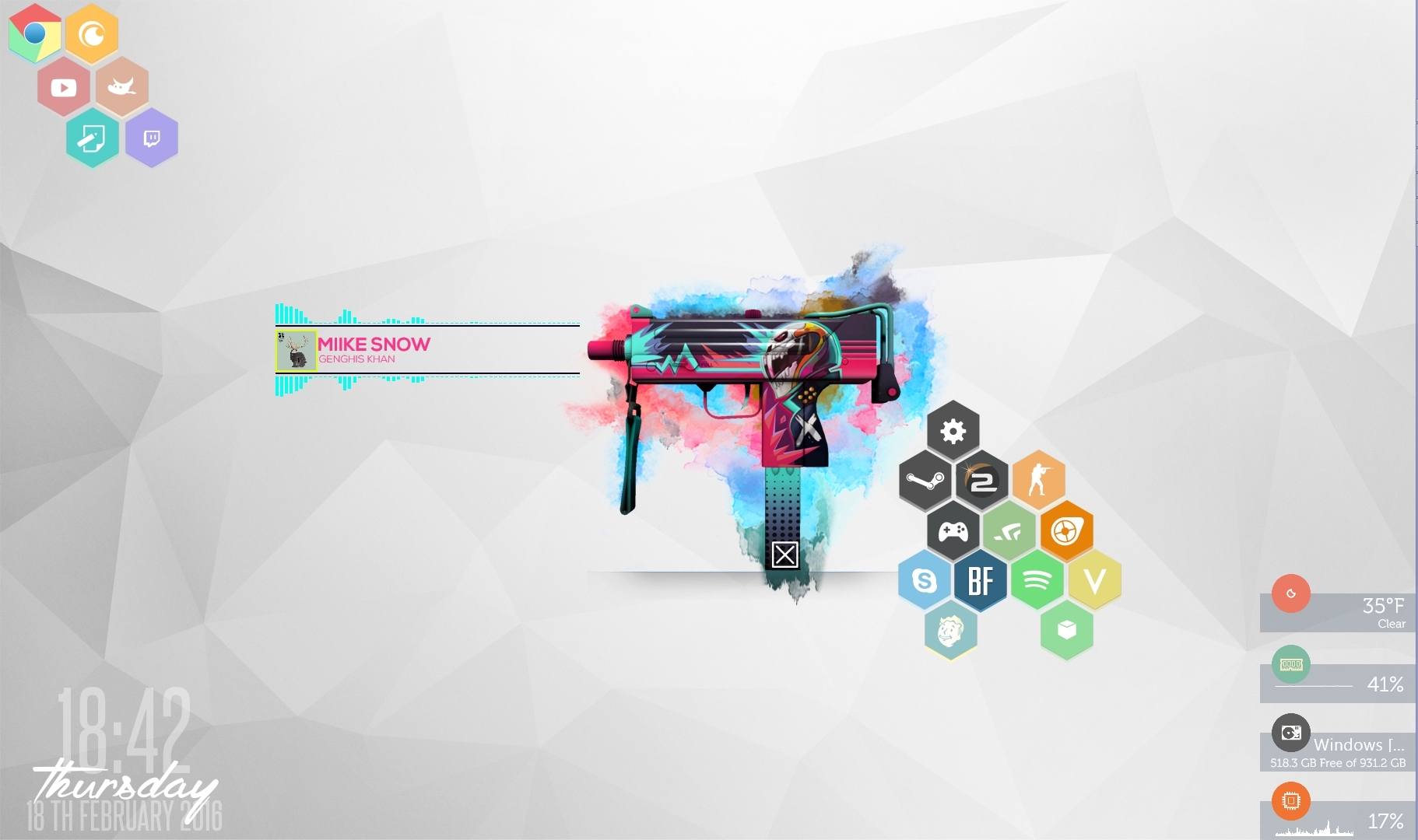 [CSGO]Neon Rider Theme : r/Rainmeter