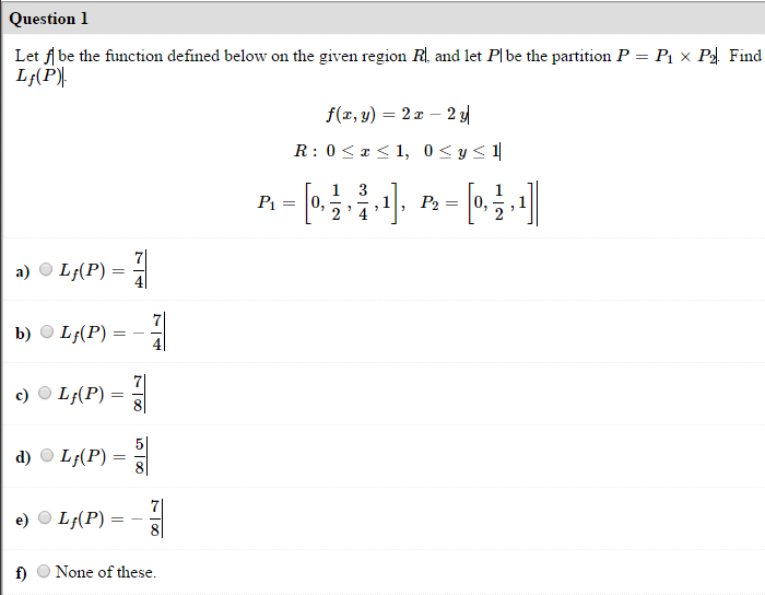 Solved Let F Be The Function Defined Below On The Given