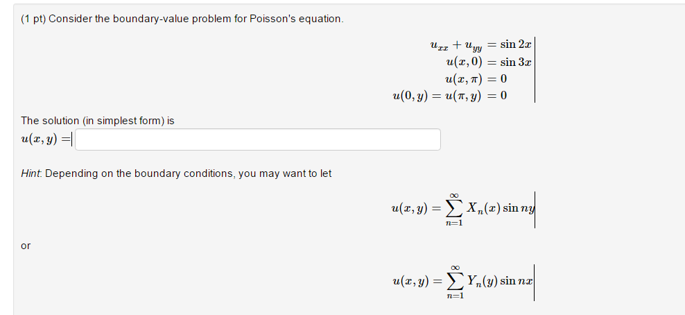 Solved Consider the boundary-value problem for Poisson's | Chegg.com