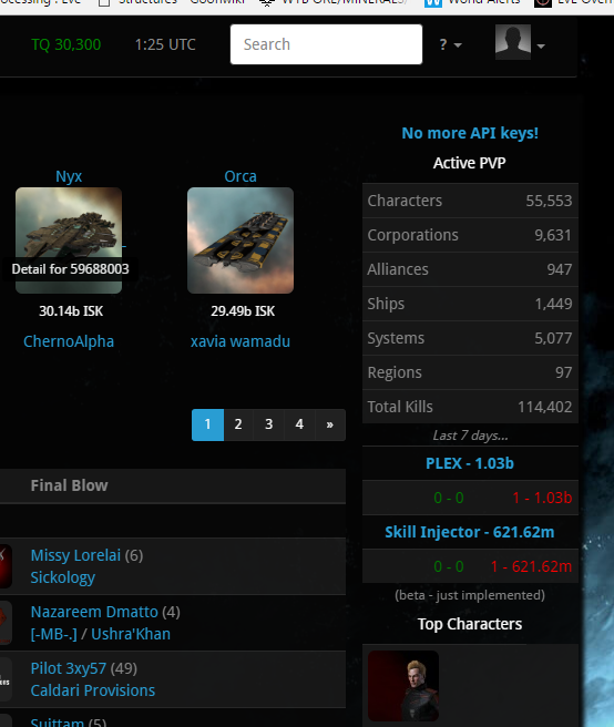 Plex and Skill Injector Counter on Zkill : r/Eve