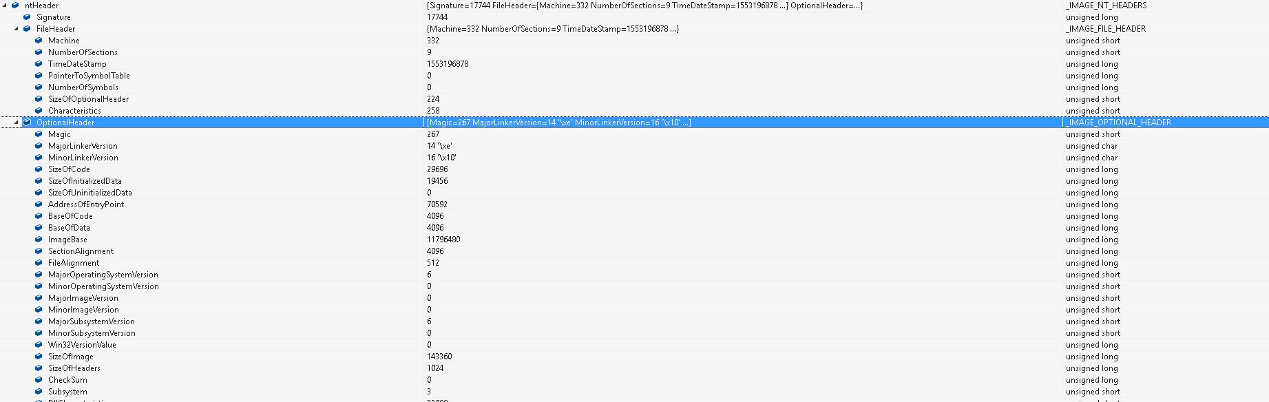 [Coding] PE Format - Finding IMAGE_NT_HEADERS after IMAGE_DOS_HEADER