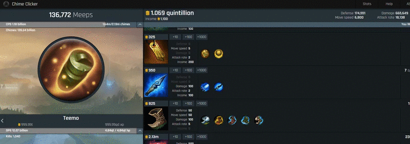 New Game: Chime Clicker : r/leagueoflegends