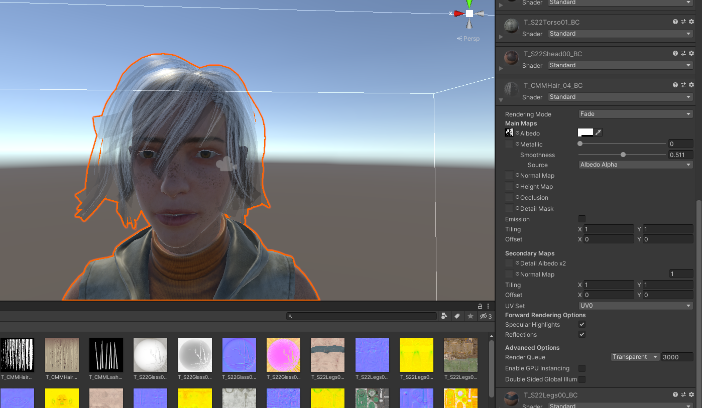 Hair transparency issues? [context in comments] : r/unity