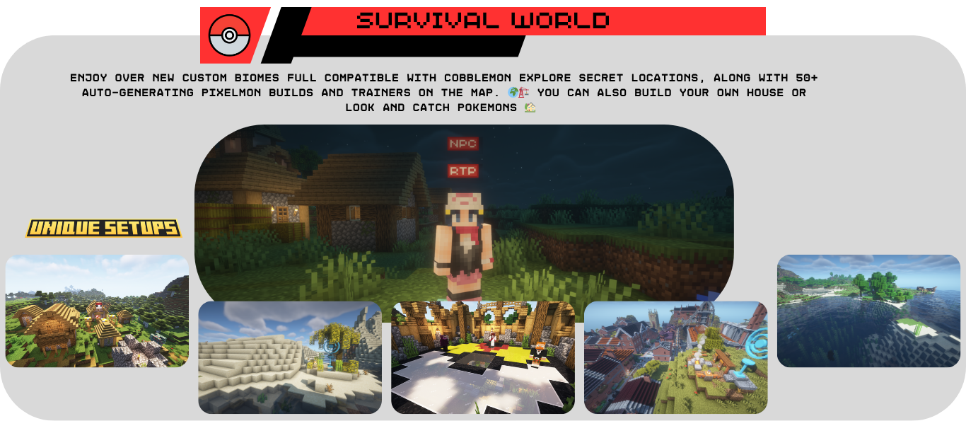Pixelmon OP Survival | Forge Setup | BuiltByBit