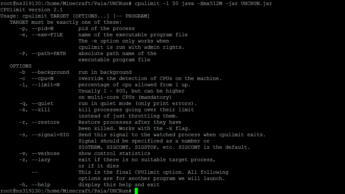 CPU LIMIT when server start, limit? | SpigotMC - High Performance Minecraft