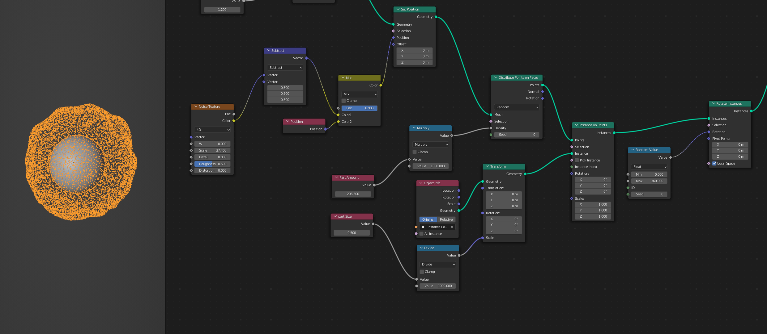 Turbulence Effect in GeoNodes : r/blenderhelp