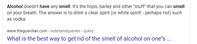 If alcohol is said to have no smell then why does rubbing alcohol smell ...