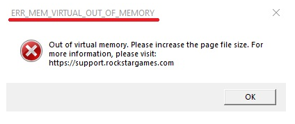 ERR_MEM_Virtual - Need help customizing correct page file size for ...