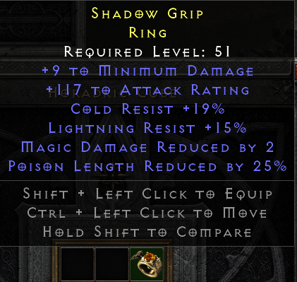 Shadow Grip Ring - Topic - d2jsp