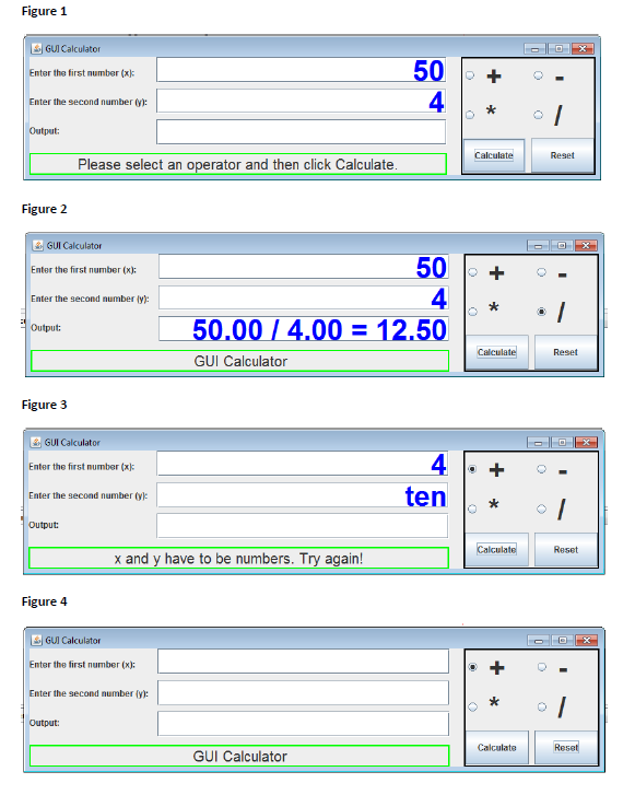 Solved Write a GUI program (JFrame) that lets users enter | Chegg.com