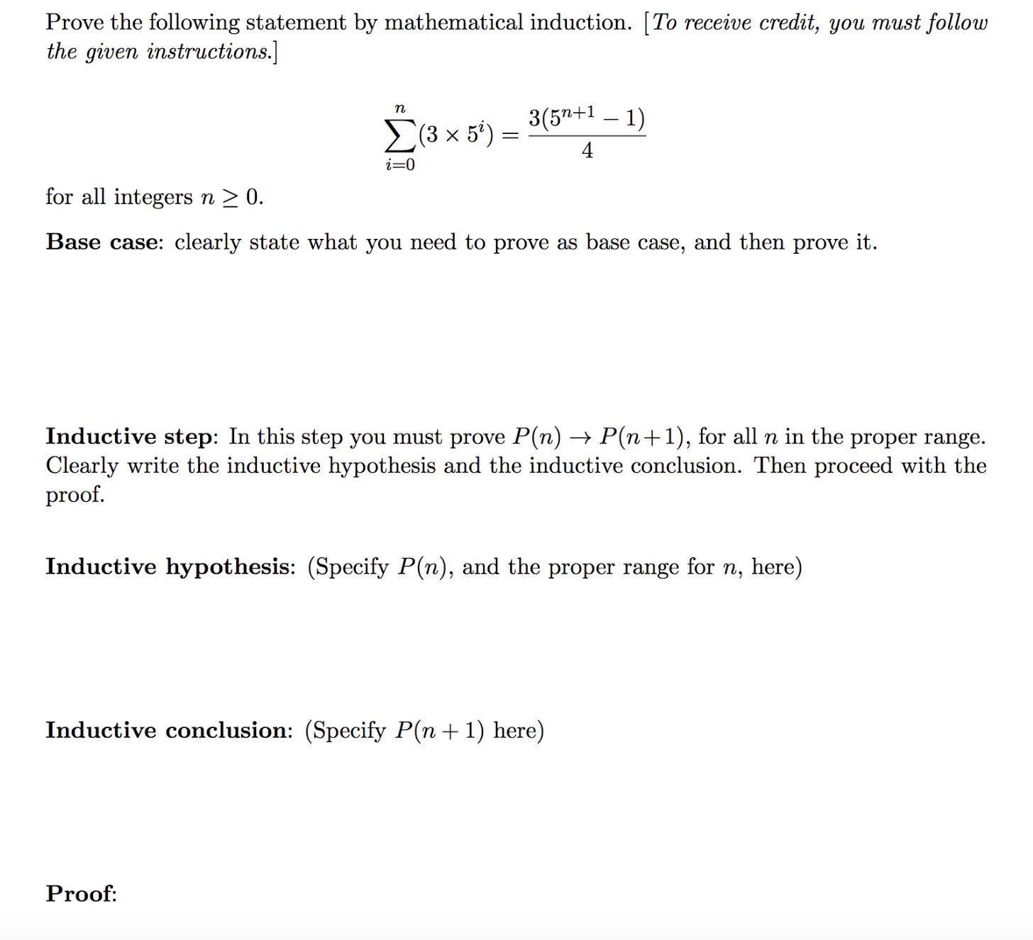 Solved Prove the following statement by mathematical | Chegg.com