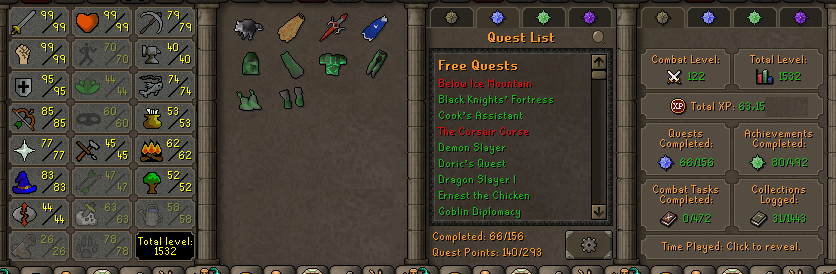 [ 300$+ DONOR ] Selling 1500-2000 Total OSRS Mains/PvM Alts/PK accounts ...