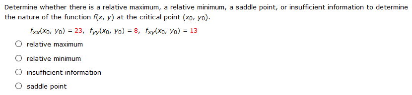 Solved Determine whether there is a relative maximum, a | Chegg.com