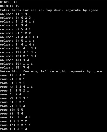 Github Forsythenonogram Solver Solves Crosslogic Nonogram Puzzles 