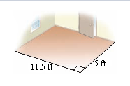 Solved a. Find the area and perimeter of the room | Chegg.com