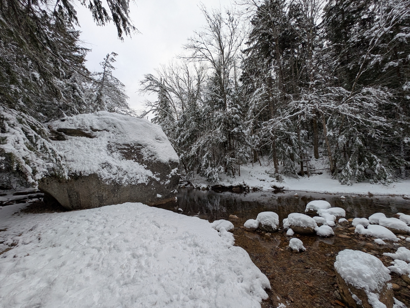 A very snowy climb to The Scaur in Waterville Valley | New England ...