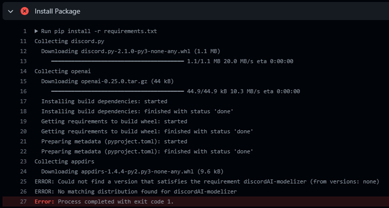 Why can't github actions pip install my package? : r/github