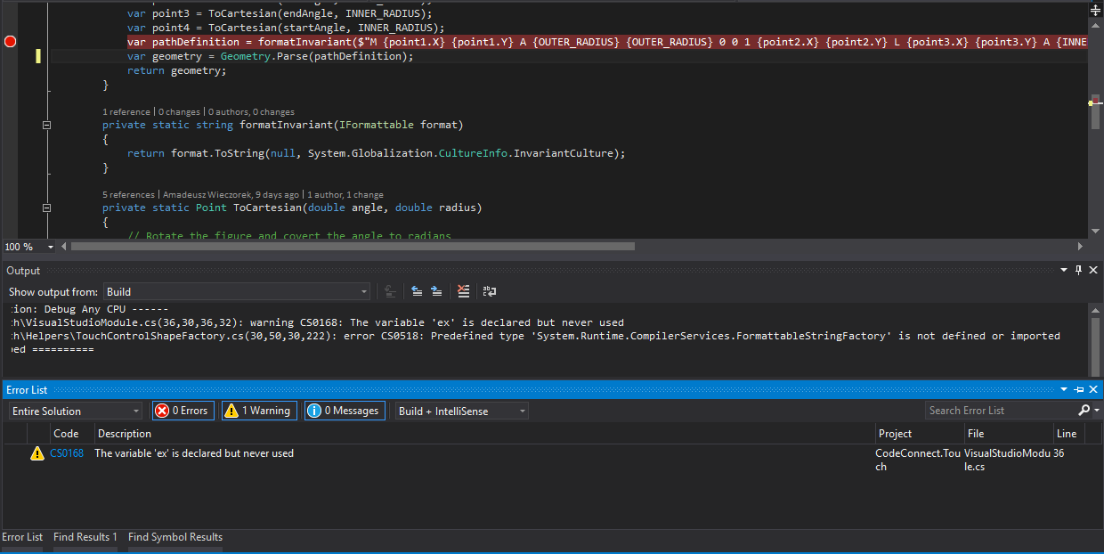 Predefined type FormattableStringFactory error not shown by Visual Studio · Issue #7093 · dotnet ...