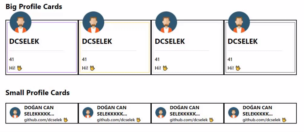 GitHub - dcselek/dcs-profile-cards: dcselek's awesome profile card for ...