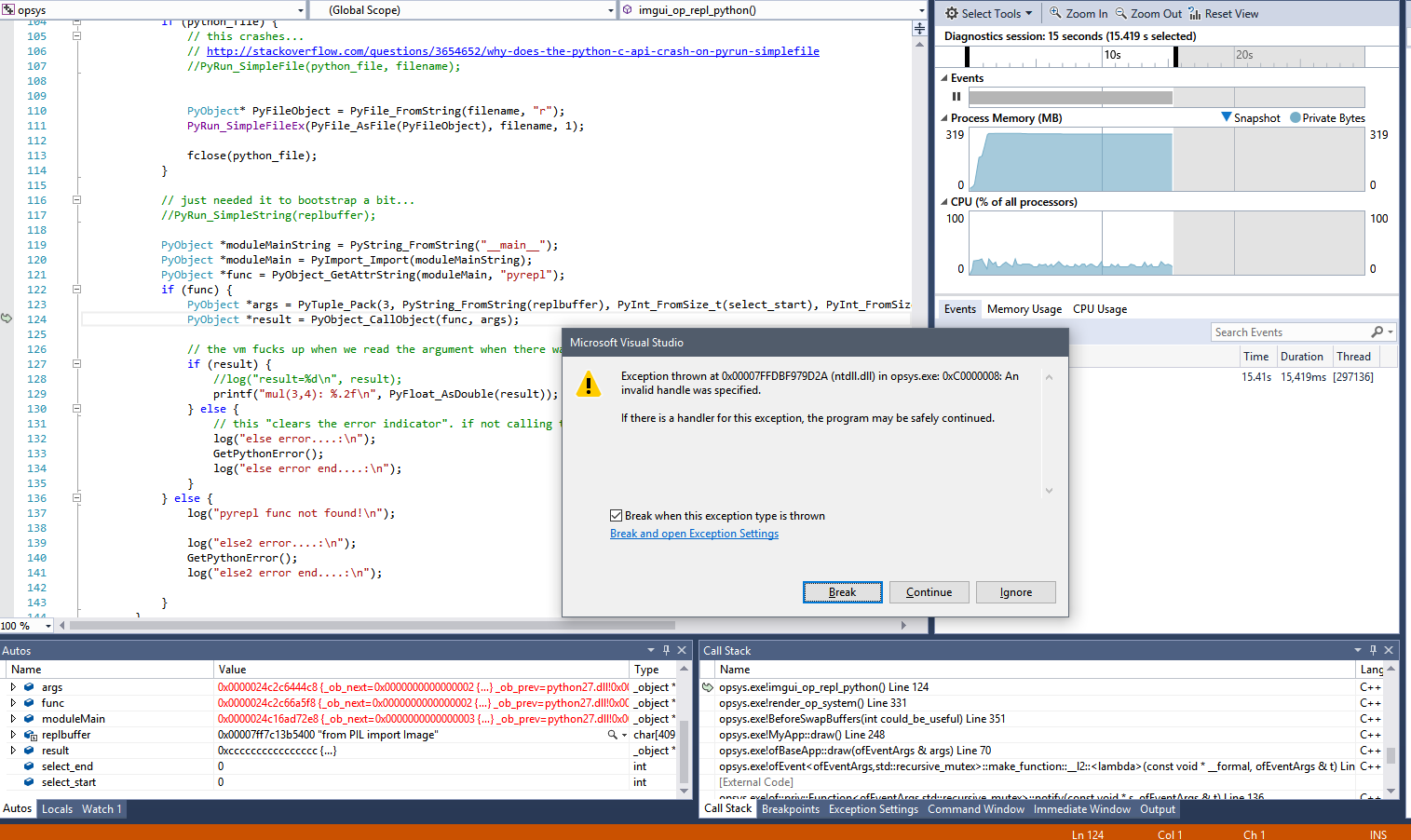 `from PIL import Image` crashes Anaconda2/Python2.7 (only embedded in Visual Studio) · Issue ...