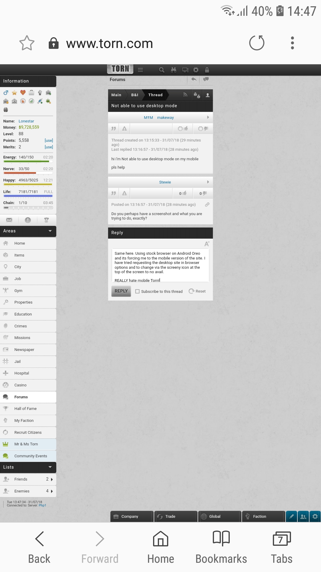 Forums | TORN
