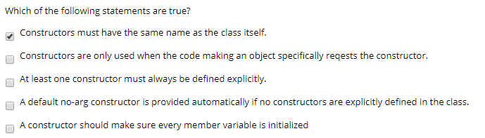 Solved Which of the following statements are true? | Chegg.com
