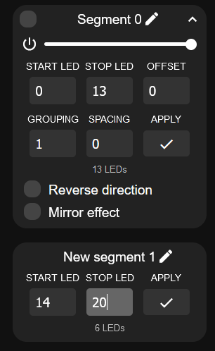 Setting a segment in UI disregards LED limit in LED preferences · Issue #2890 · wled/WLED · GitHub