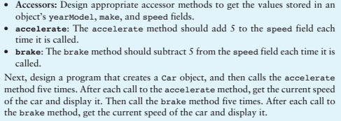 Solved 2. Car Class Design a class named car that has the | Chegg.com