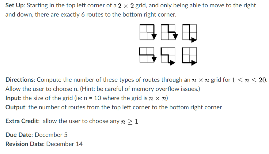 Solved Set Up: Starting in the top left corner of a 2 × 2 | Chegg.com
