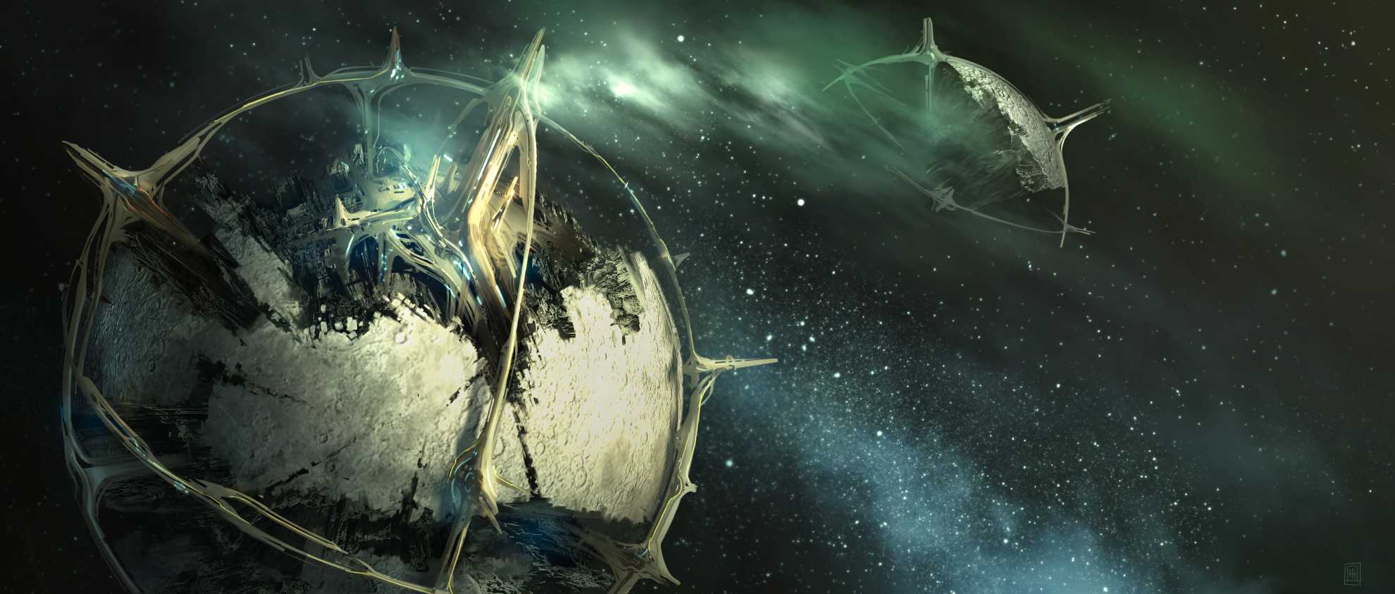 [Request] Looking for a clean background of Lua as seen from your ship ...